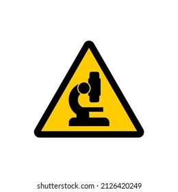Microscope Flat Warning Sign Isolated On Stock Illustration 2126420249 ...
