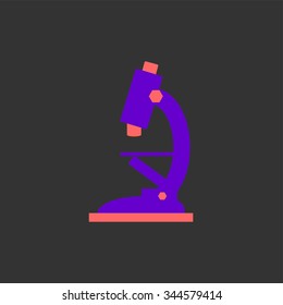 Microscope Isolated On Black Background Stock Illustration 344579414 ...