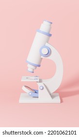 Microscope Model Pink Background 3d Rendering Stock Illustration ...