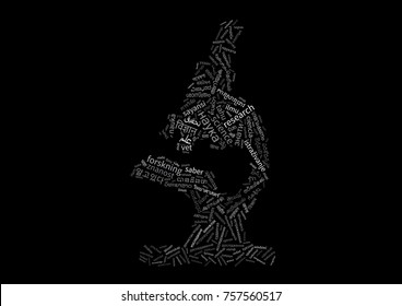 Microscope Word Cloud Science Words Different Stock Illustration ...