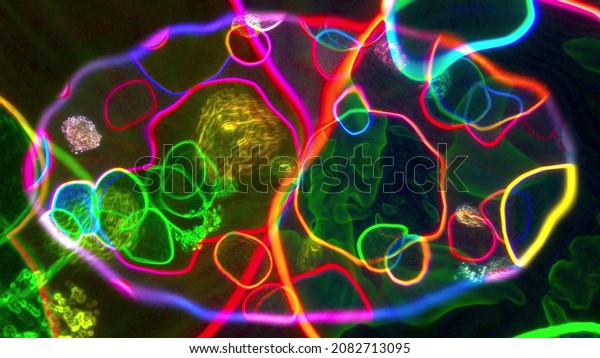 Microscopic Structure 3d Render Living Abstract Stock Illustration ...