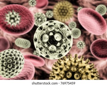 Microscopic World Stock Illustration 76975459 | Shutterstock