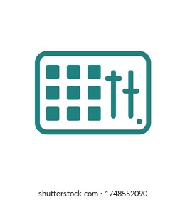 Midi Pad Controller Icon Decorative Background Stock Illustration ...