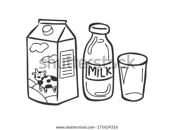 Milk Doodle Stock Illustration 175624316