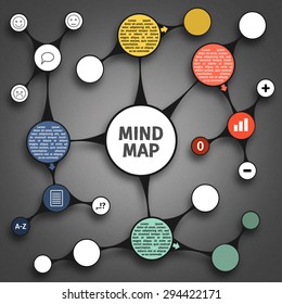 Mind Map Gray Background Stock Illustration 294422171