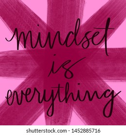Mindset Everything Pink Background Stock Illustration 1452885716