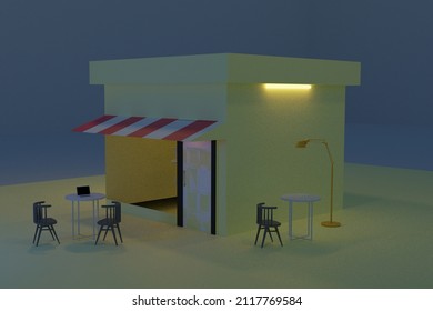 Mini Bar Concept 3d Render Illustration Stock Illustration 2117769584 ...