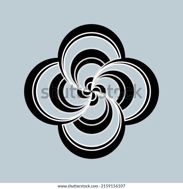 Minimal Abstract Symbol Circle Vortex Logo Stock Illustration ...