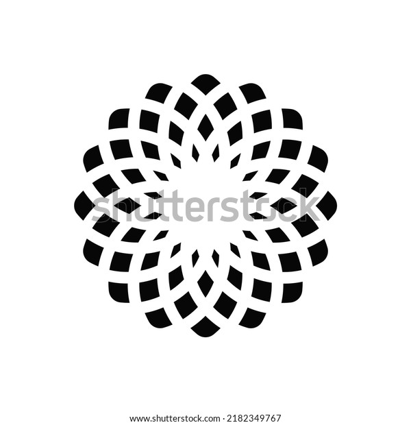 Minimal Abstract Symbol Circle Vortex Logo Stock Illustration ...