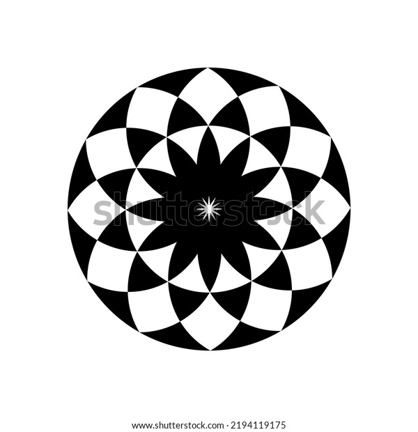 Minimal Abstract Symbol Circle Vortex Logo Stock Illustration ...