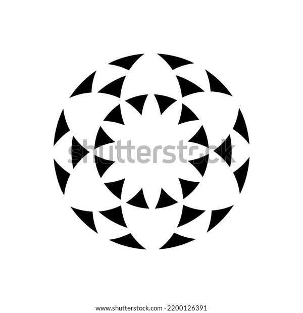 Minimal Abstract Symbol Circle Vortex Logo Stock Illustration ...