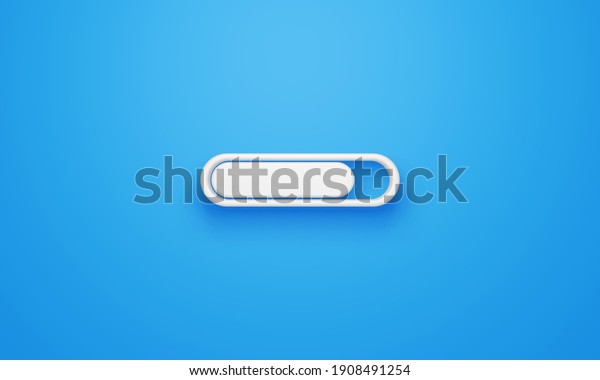 Minimal Progress Bar Symbol On Blue Stock Illustration 1908491254 ...