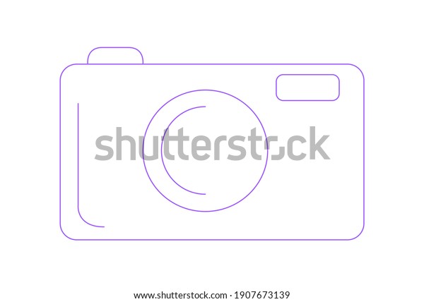 Minimalistic Camera Drawing Logo Camera Stock Illustration 1907673139 ...
