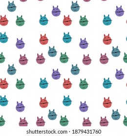 Minimalistic Pattern Cute Cats Stock Illustration 1879431760 | Shutterstock