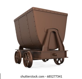 Mining Cart Isolated 3d Rendering Stock Illustration 685277341 ...