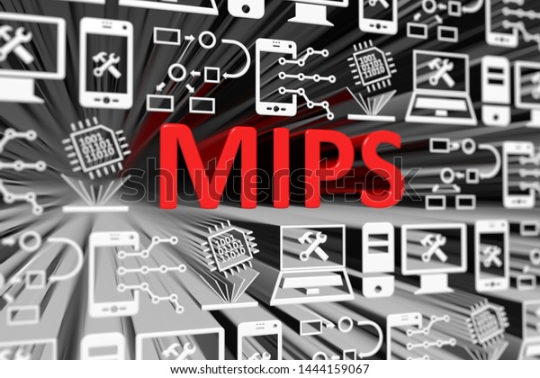 Mips Concept Blurred Background 3d Render Stock Illustration 1444159067 ...