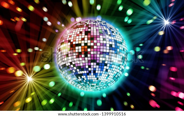 Mirror Ball Background Image Material Stock Illustration 1399910516