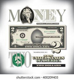 Miscellaneous Five Dollar Bill Elements Stock Vector (Royalty Free ...
