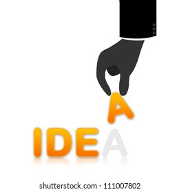 Missing Letter Idea Generate Concept Isolated Stock Illustration ...