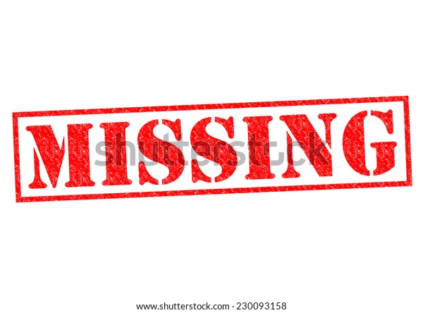 Missing Red Rubber Stamp Over White Stock Illustration 230093158 ...
