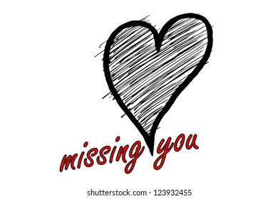 Missing You Stock Illustration 123932455 | Shutterstock