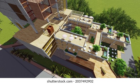 Mixed Use Building 3d Render Stock Illustration 2037492902 | Shutterstock