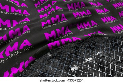 Mma Concept Texture Background 3d Illustration Stock Illustration ...