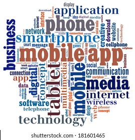 Mobile Application Word Collage Stock Illustration 181601465 | Shutterstock
