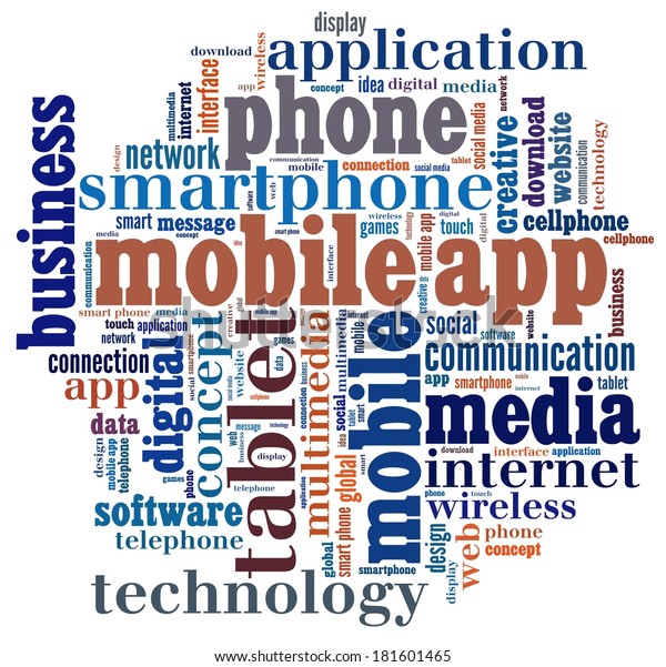 Mobile Application Word Collage Stock Illustration 181601465 | Shutterstock