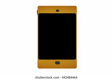 Vector Set Cartoon Gold Smartphones Back Stock Vector (Royalty Free ...