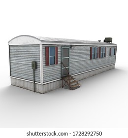 흰색 배경에 Mobile Home 3d 렌더링 스톡 일러스트 1728292750 | Shutterstock