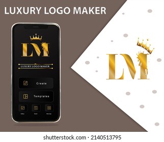 Mobile Logo Maker App Interface Online Stock Illustration 2140513795 | Shutterstock