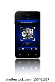 Mobile Phone Qr Code Screen Isolated 库存插图 158461829 | Shutterstock