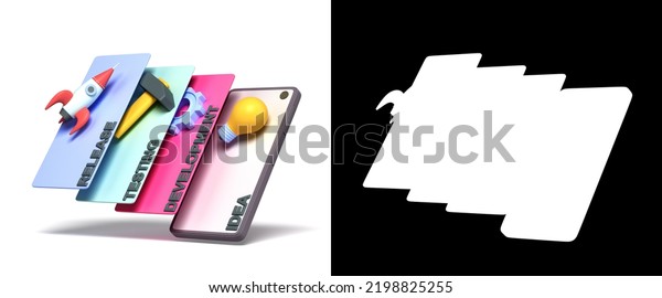 Mobile Software Development Concept Stages Application Stock ...