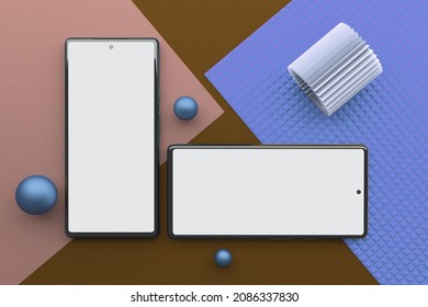 Mobile Top View 3d Rendering Stock Illustration 2086337830 | Shutterstock