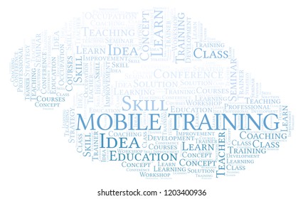 Mobile Training Word Cloud Stock Illustration 1203400936 | Shutterstock