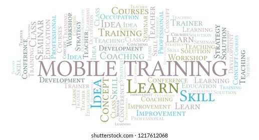 Mobile Training Word Cloud Stock Illustration 1217612068 | Shutterstock