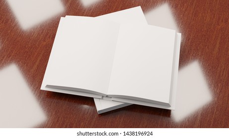 Mock Empty Book Background Template Advertisement Stock Illustration ...