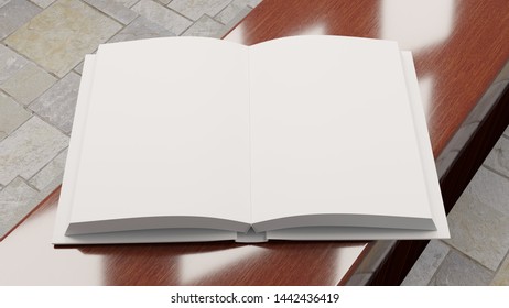 Mock Opened Empty Book Background Template Stock Illustration ...