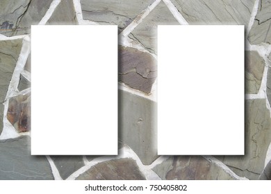 Mock Stone Wall Frame Card Template 스톡 일러스트 750405802 | Shutterstock