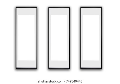 Mock Three Vertical Frames Stock Illustration 749349445 | Shutterstock