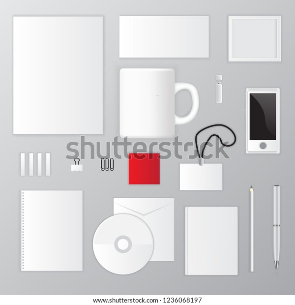 Mockup Design Template Elements Illustration 库存插图 1236068197 | Shutterstock