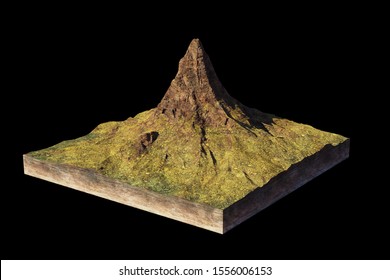 Model Cross Section Ground High Mountain 스톡 일러스트 1556006897 | Shutterstock