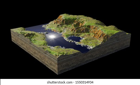 1,473 Land water cross section Images, Stock Photos & Vectors ...