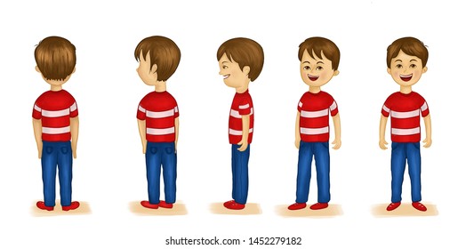 Model Sheet Cartoon Character Design 库存插图 1452279182 | Shutterstock