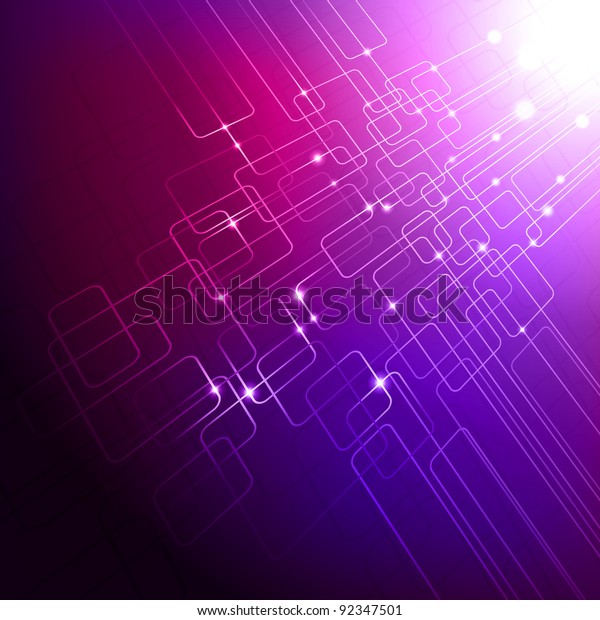 Modern Abstract Purple Tech Background Light Stock Illustration 92347501