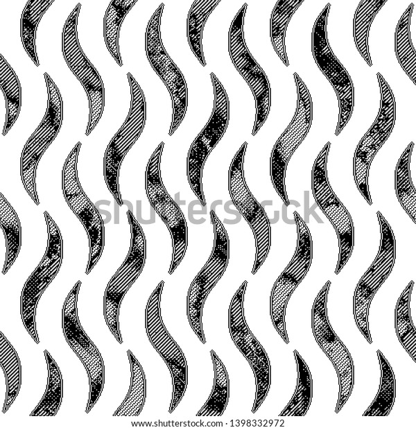 Modern Black White Pattern Design Stok İllüstrasyon 1398332972 ...