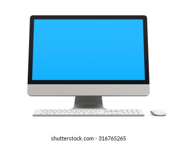 Vector Illustration Modern Monitor Computer On Stock Vector (Royalty ...