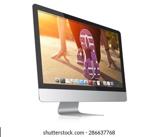 Modern Digital Computer Device On White Stock Illustration 286637768