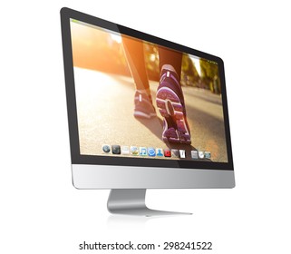 Modern Digital Computer Device On White Stock Illustration 286637768
